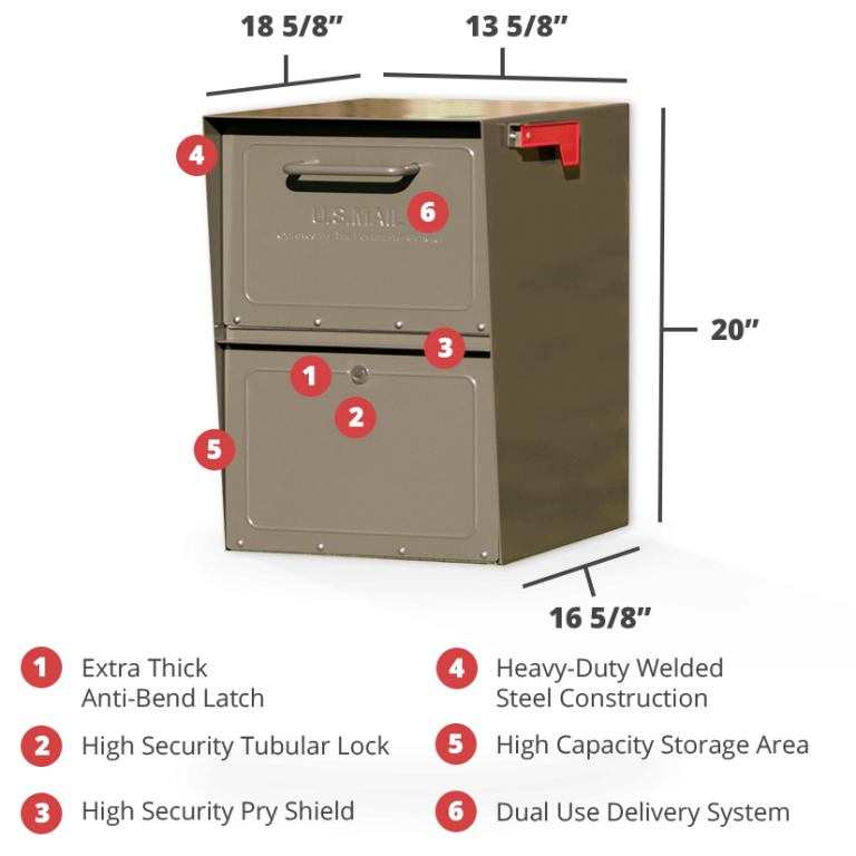 Rich Bronze Secure Curbside Locking Mailbox | MailCase