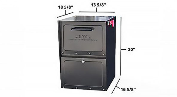 Black Secure Curbside Locking Mailbox | MailCase